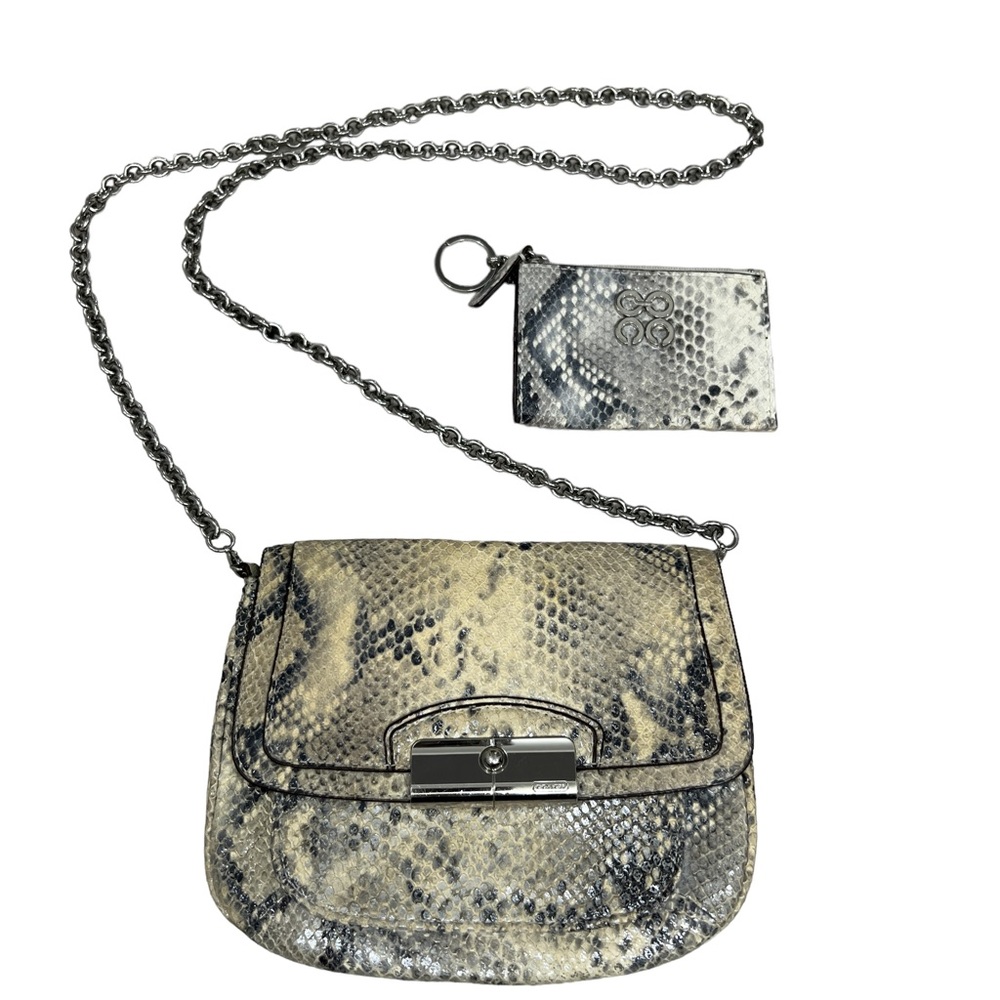 Coach Authentic Snake Skin Kristen Crossbody Purse An… - Gem